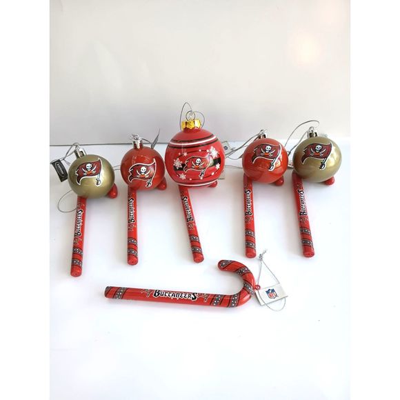 NFL | Holiday | Tampa Bay Bucaneers Nfl Licensed Christmas Ordaments 6 ...